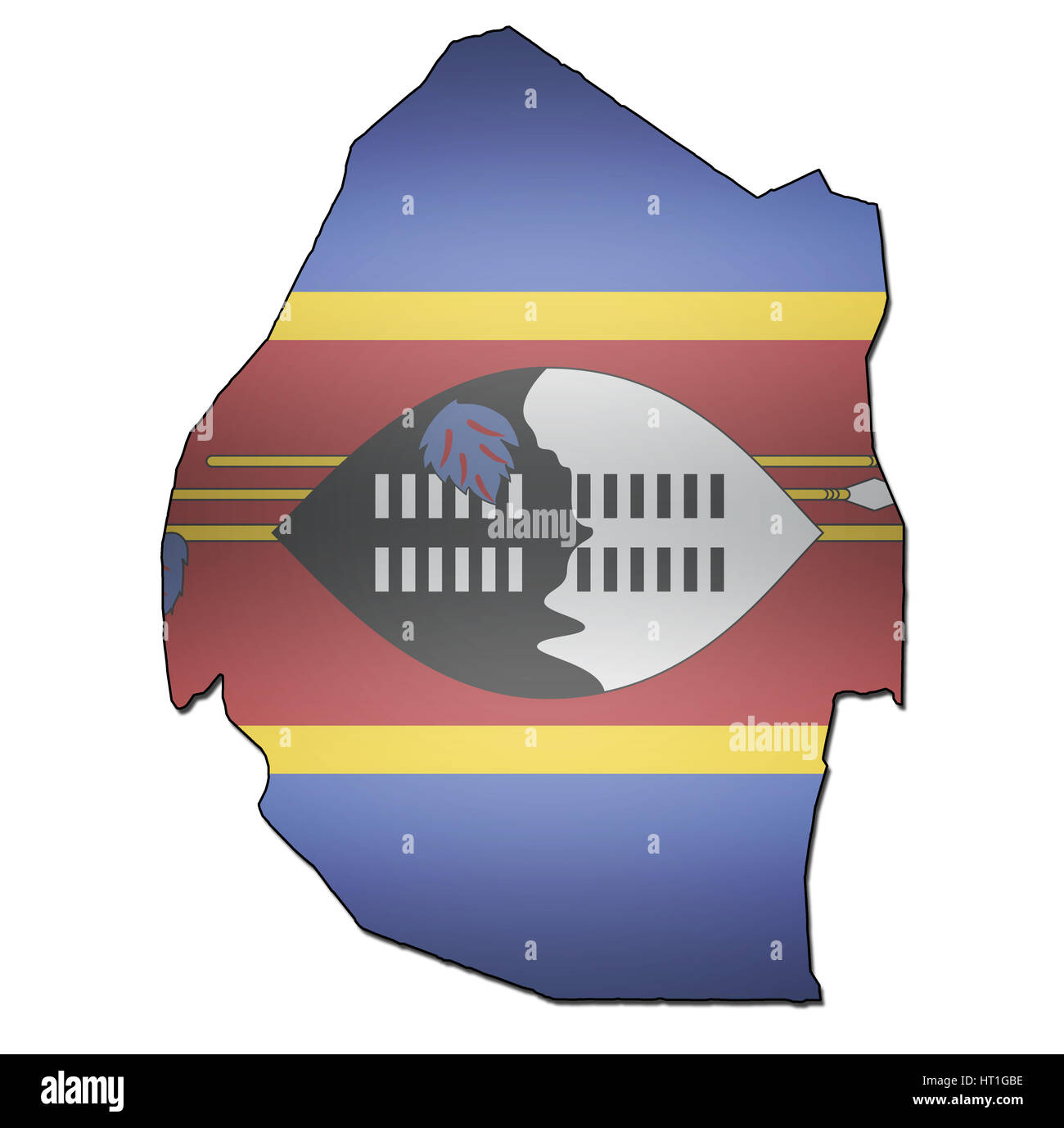 Map of swaziland Cut Out Stock Images & Pictures - Alamy