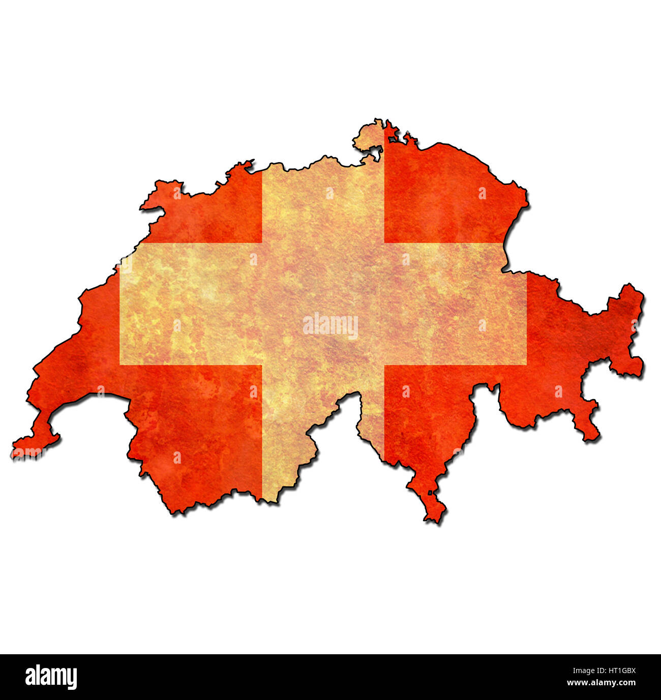 Old map switzerland Cut Out Stock Images & Pictures - Alamy
