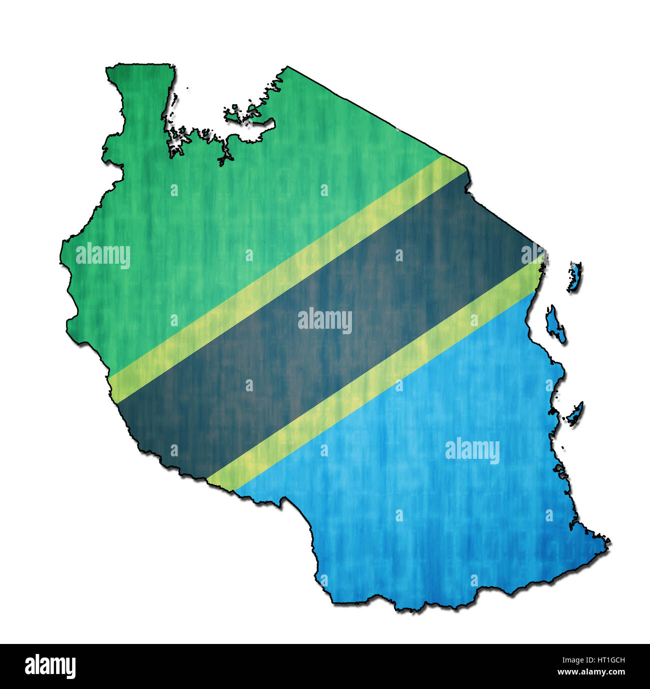 Tanzania flag map hi-res stock photography and images - Alamy