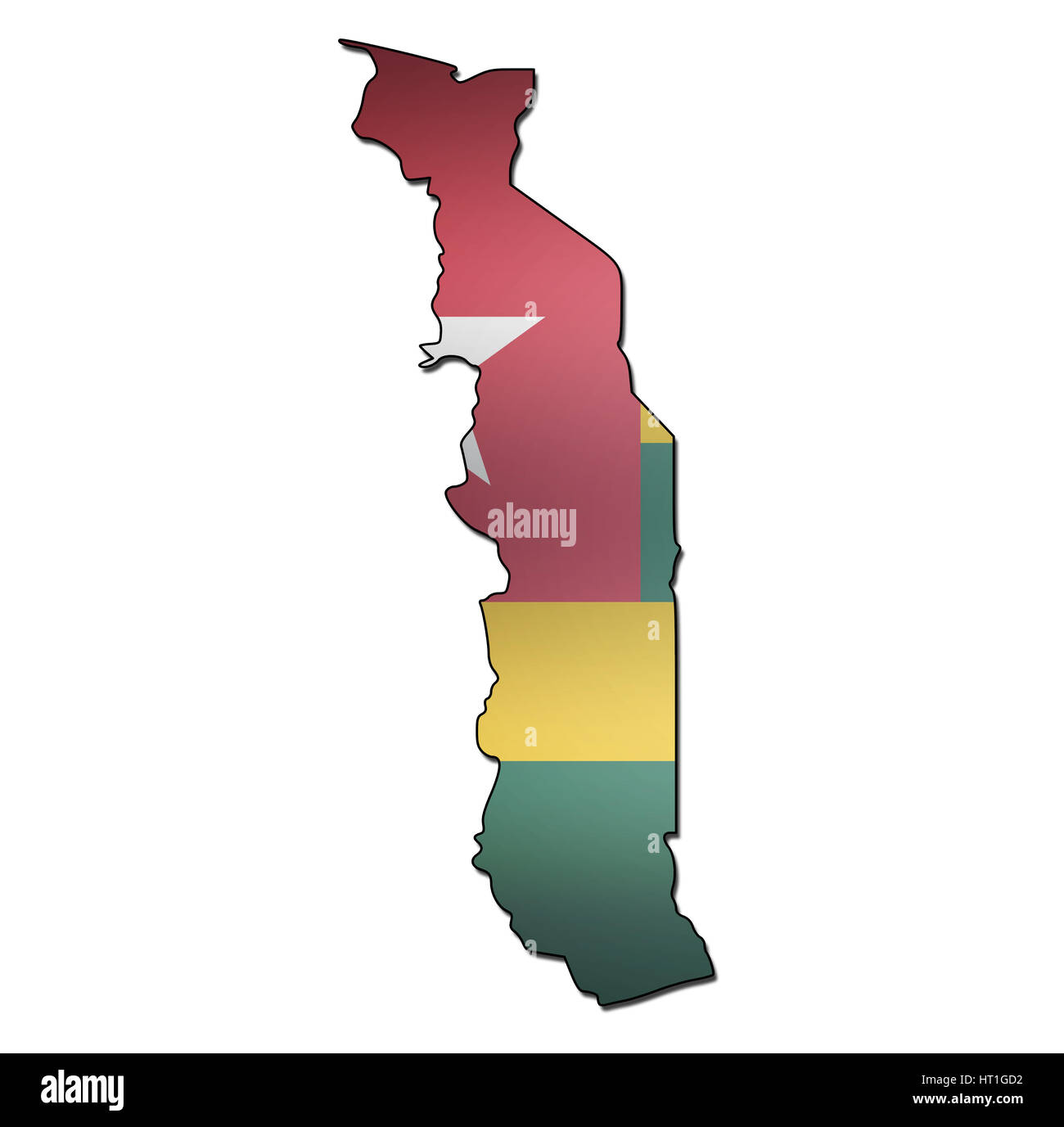 Flag map of togo hi-res stock photography and images - Alamy