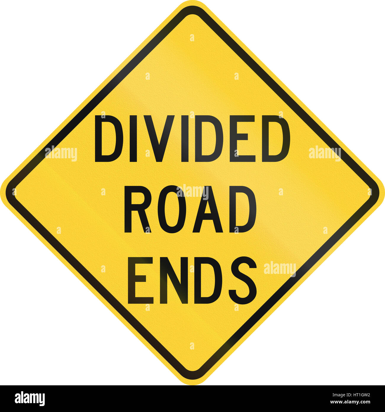 Road sign dual carriageway ends hi-res stock photography and images - Alamy