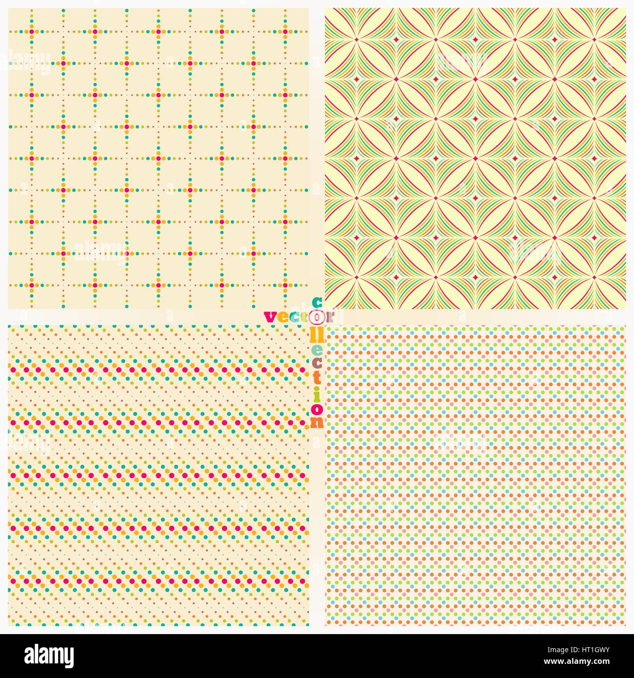 Seamless colourful vector dot pattern hi-res stock photography and images - Alamy