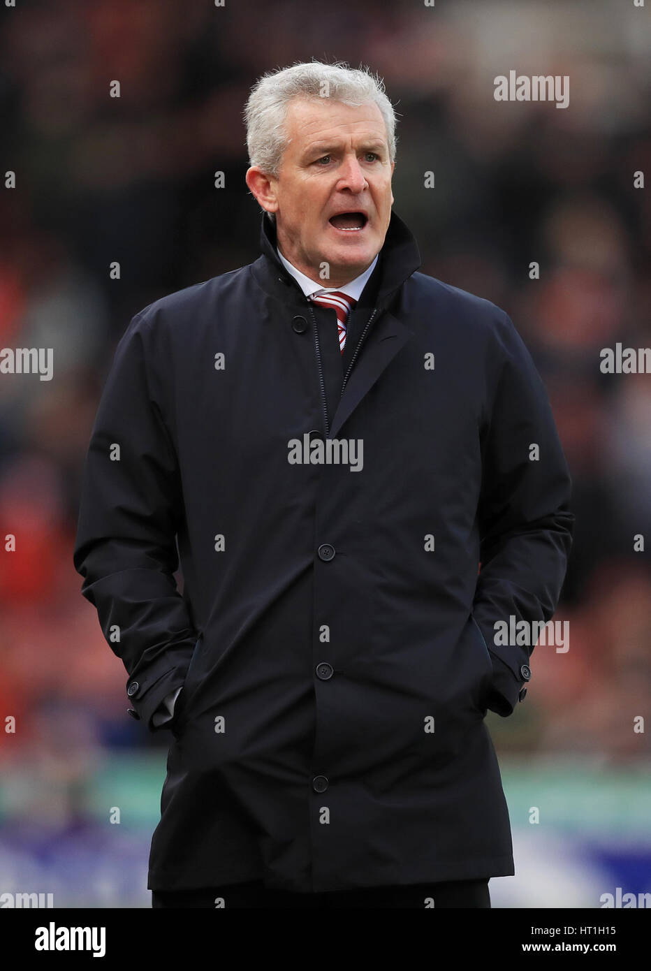 Stoke City manager Mark Hughes Stock Photo - Alamy