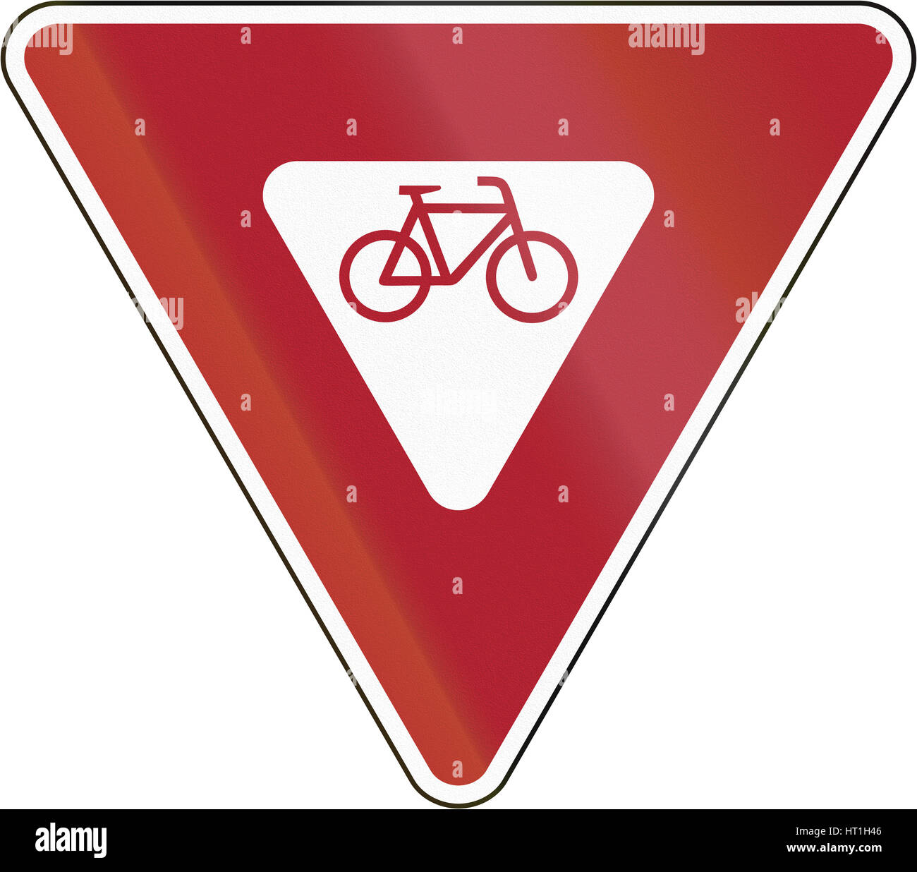 United states road sign - Cyclists Must Yield Stock Photo - Alamy