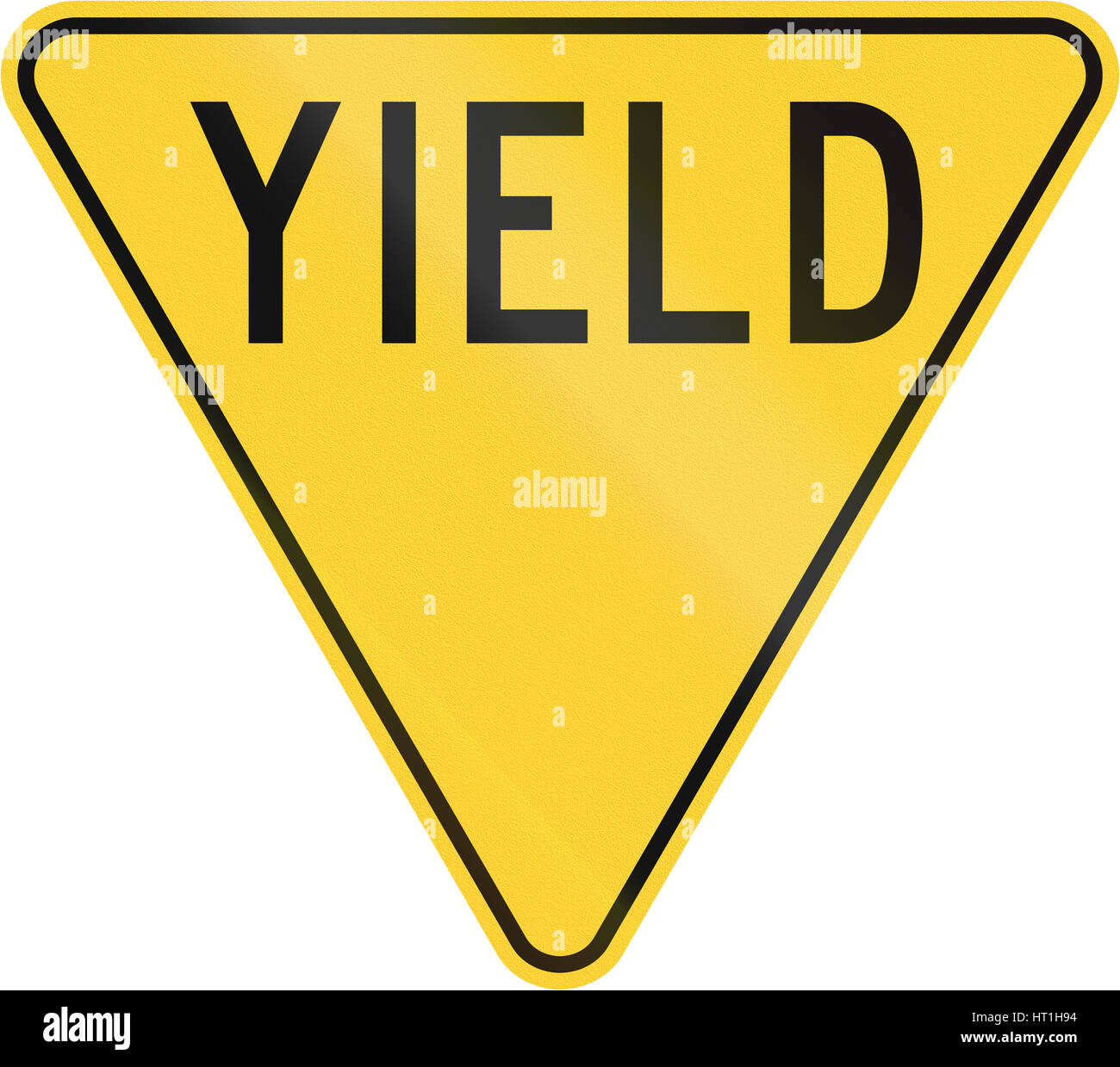 Old version of the Yield Sign in the United States Stock Photo - Alamy