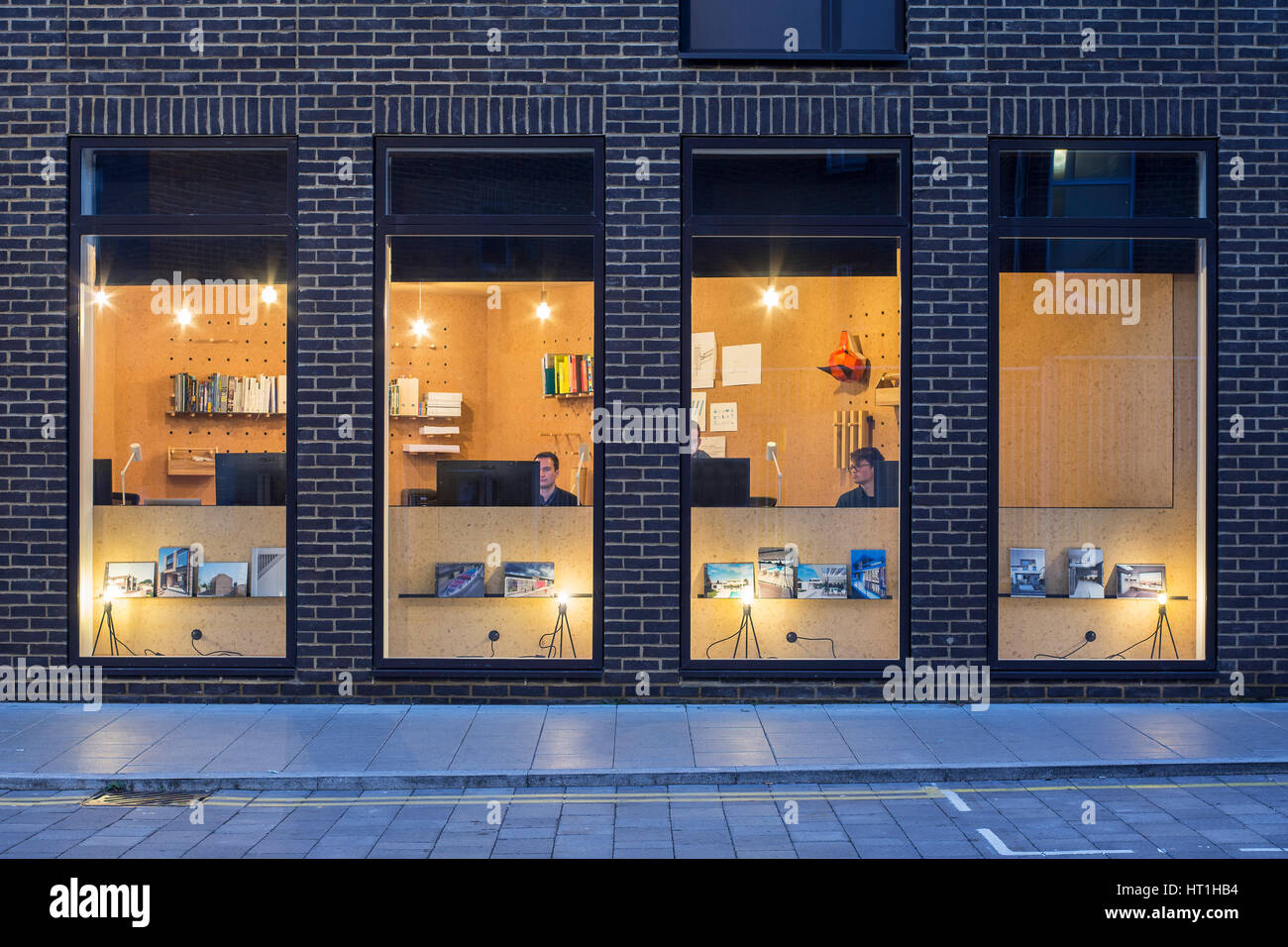 Exterior view of office windows with view into office. Selenky Parson ...