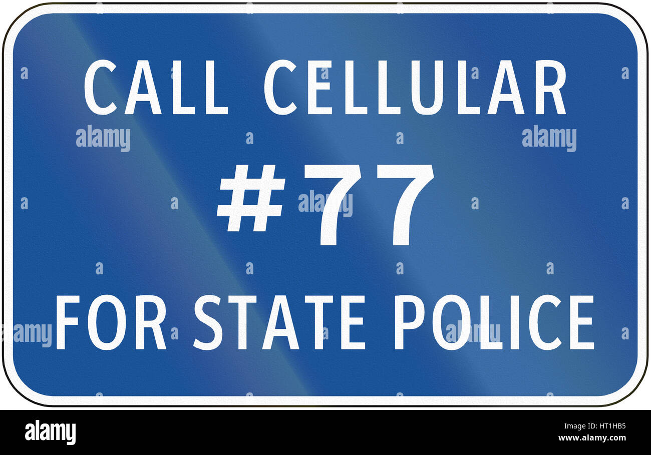 Road sign used in the US state of Virginia - State police number Stock ...