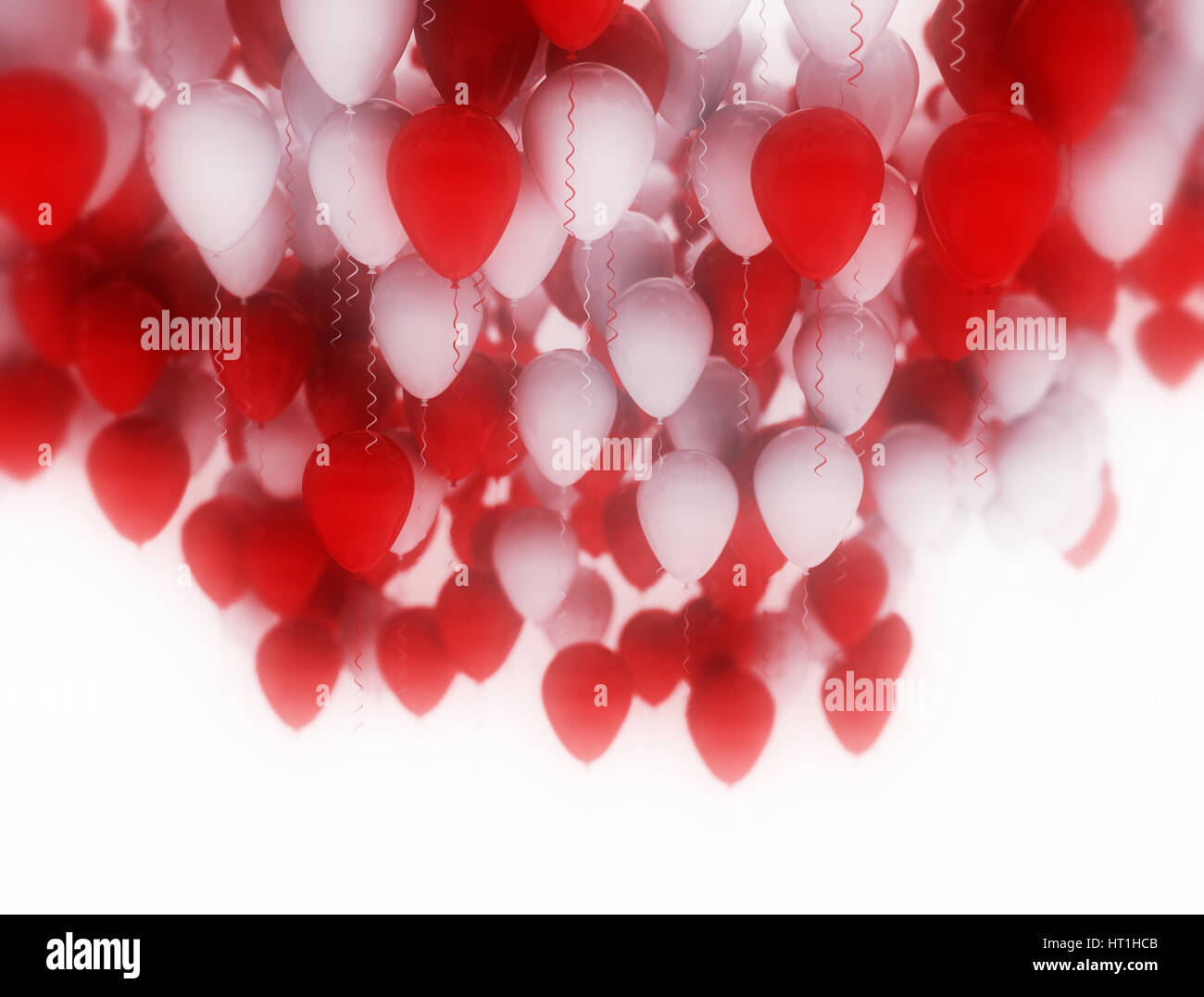 Red and white celebration balloons background Stock Photo - Alamy