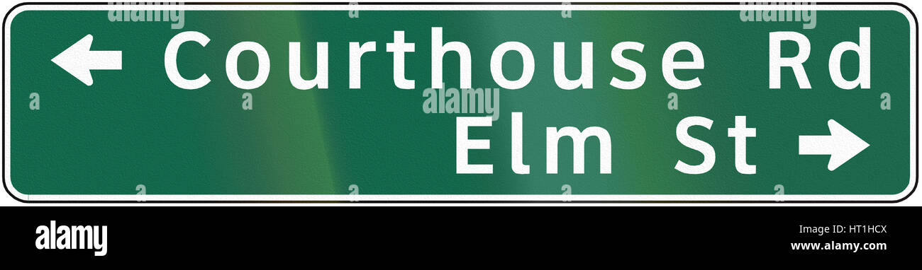 Road sign used in the US state of Virginia - Street names Stock Photo ...