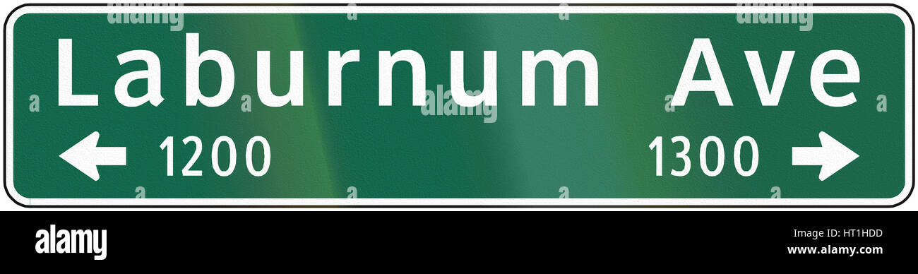 Road sign used in the US state of Virginia - Street name Stock Photo ...