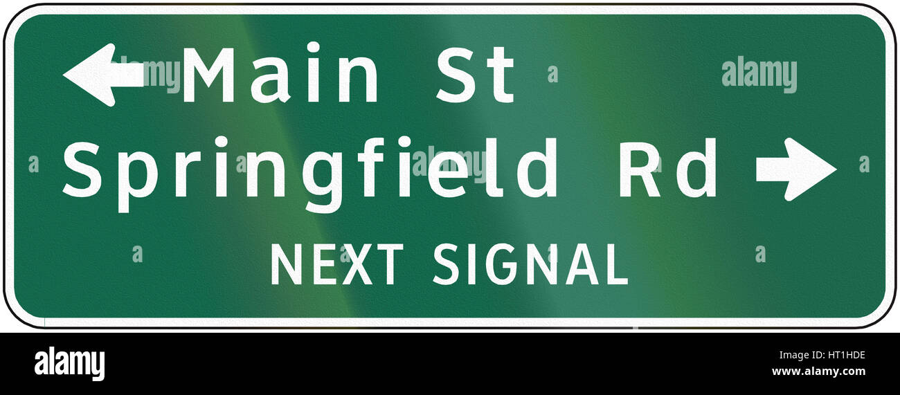 Road sign used in the US state of Virginia - Street names Stock Photo ...