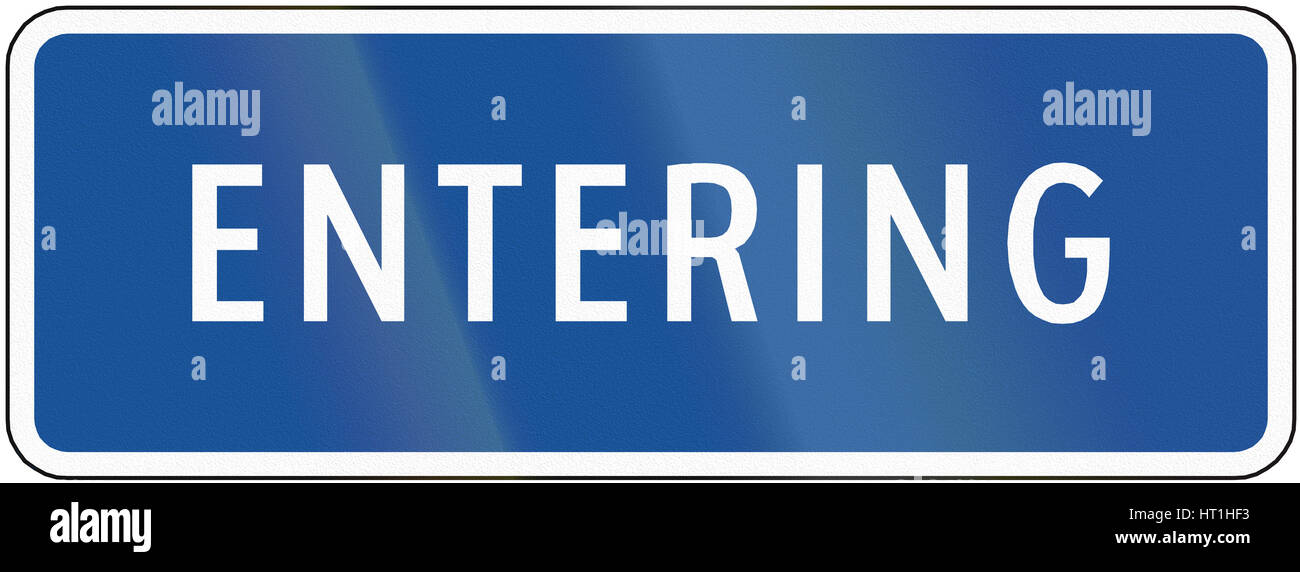 Road sign used in the US state of Virginia - Entering Stock Photo - Alamy