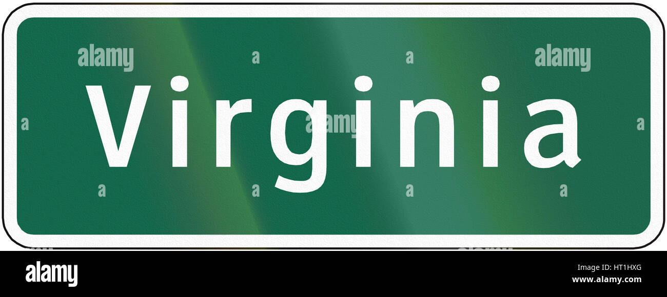 Road sign used in the US state of Virginia - Virginia Stock Photo - Alamy