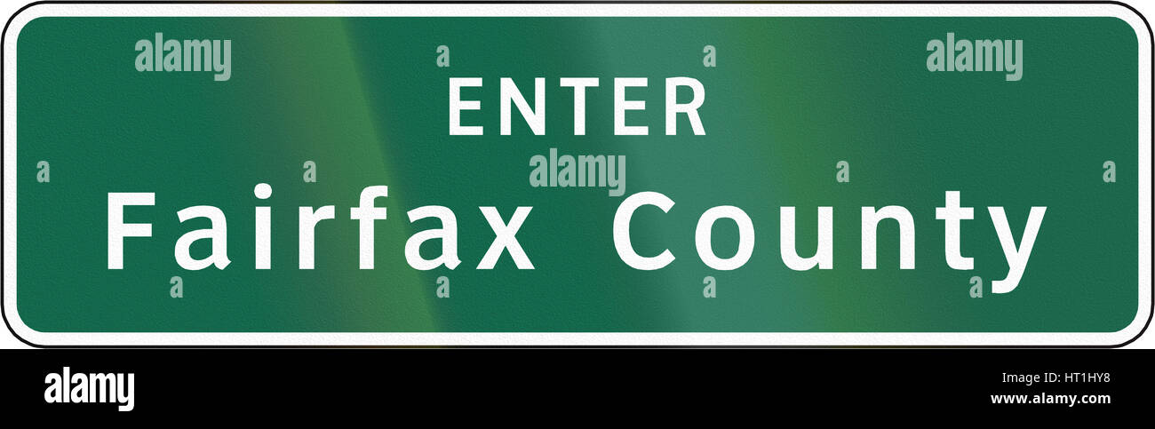 Road sign used in the US state of Virginia - County border Stock Photo ...