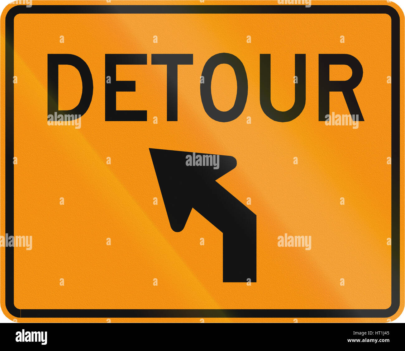 Road sign used in the US state of Virginia - Detour direction Stock ...