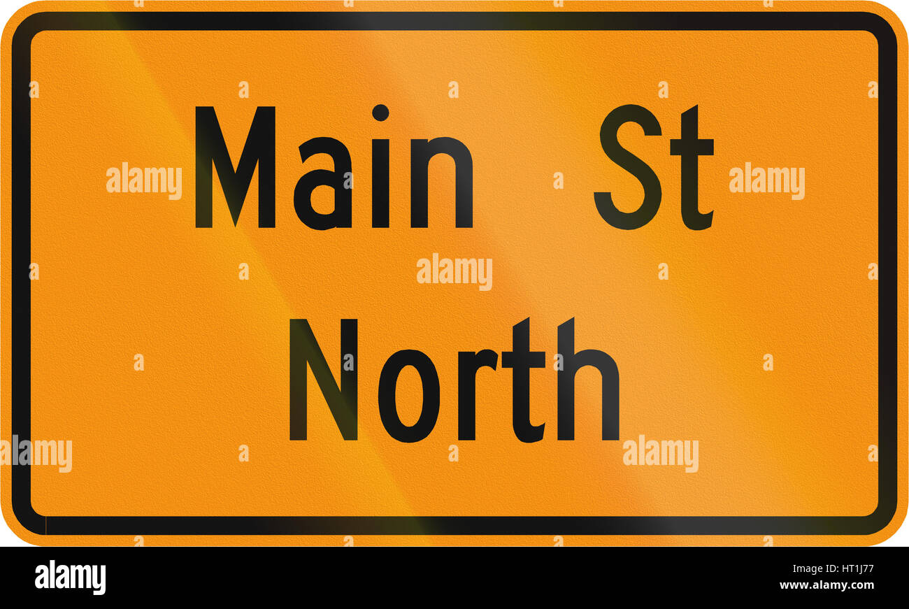 Road sign used in the US state of Virginia - Temporary street name sign ...