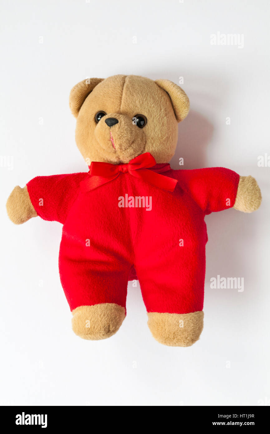 Teddy bear soft cuddly toy isolated on white background Stock Photo - Alamy
