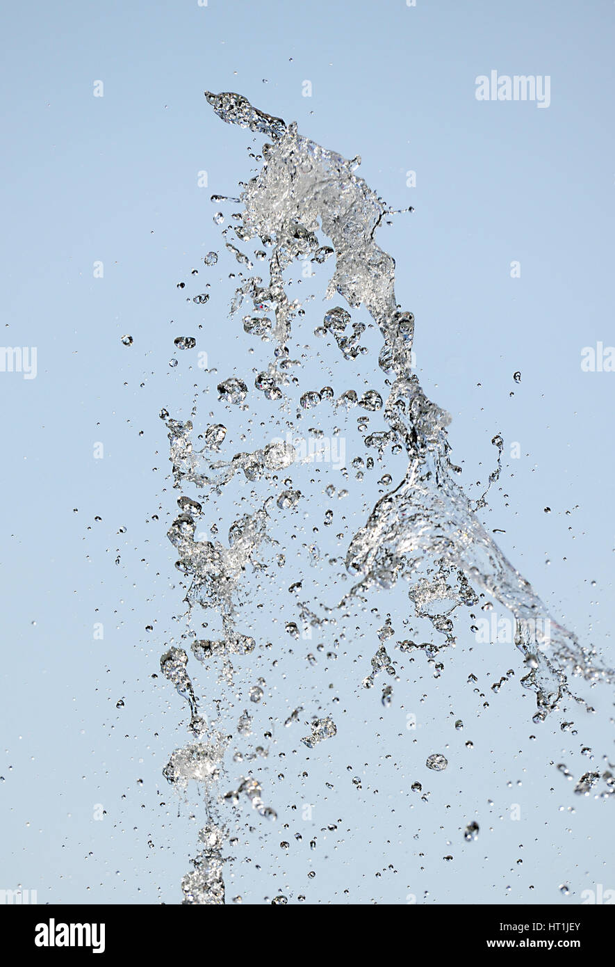 Texture of water drops of fountain, Splash of water in the fountain ...