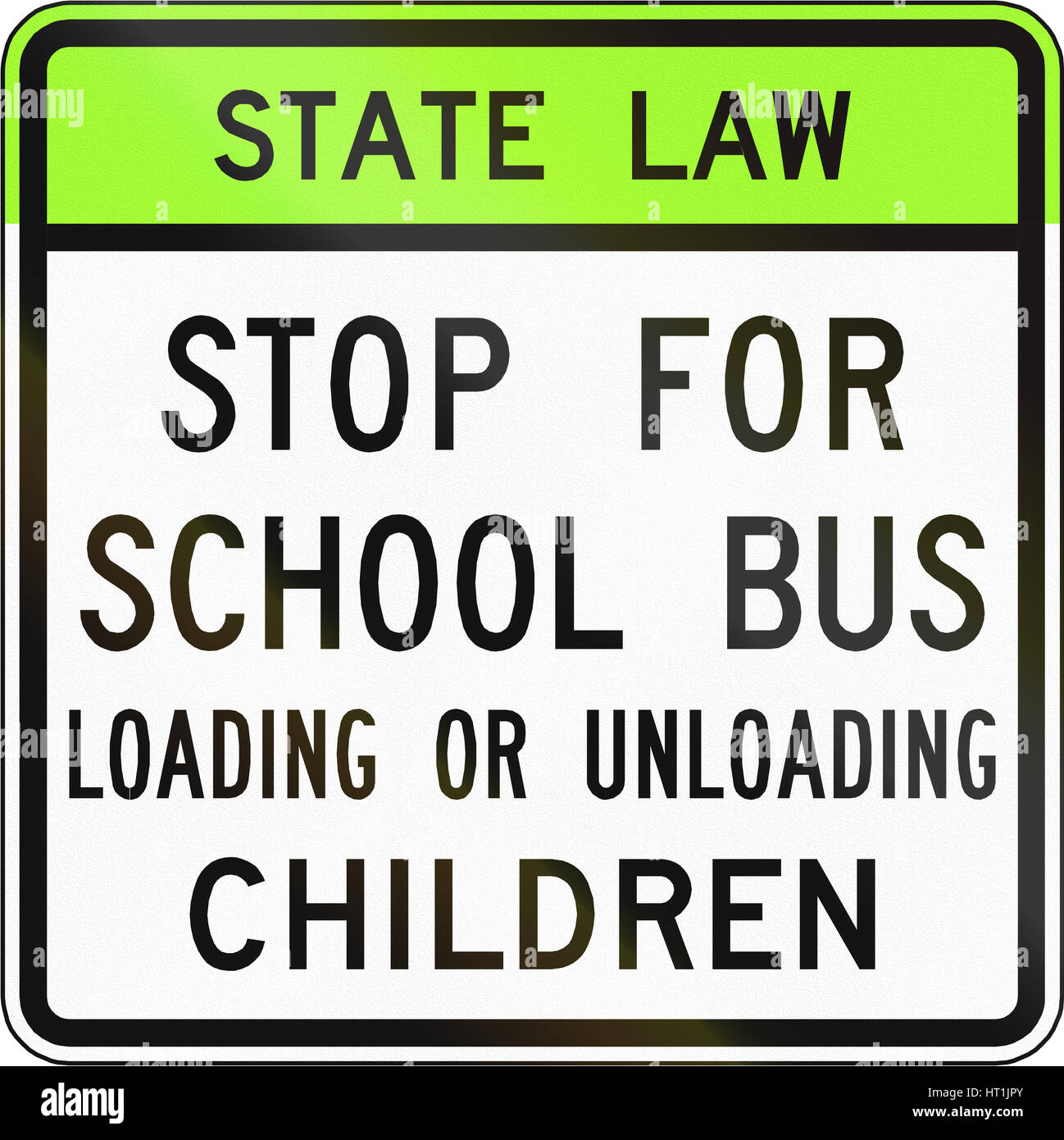 Road sign used in the US state of Virginia - Stop for school bus Stock ...