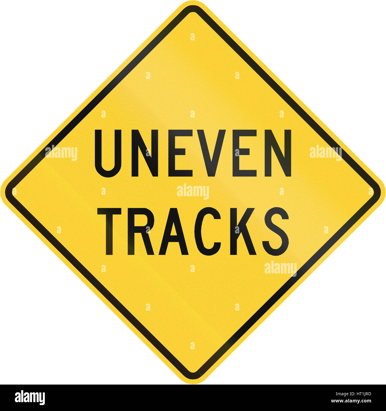 United mutcd road sign uneven hi-res stock photography and images - Alamy