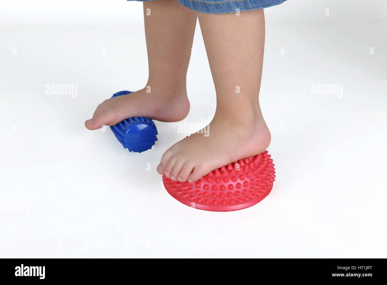 Corrective exercises for children with flat feet on white background ...