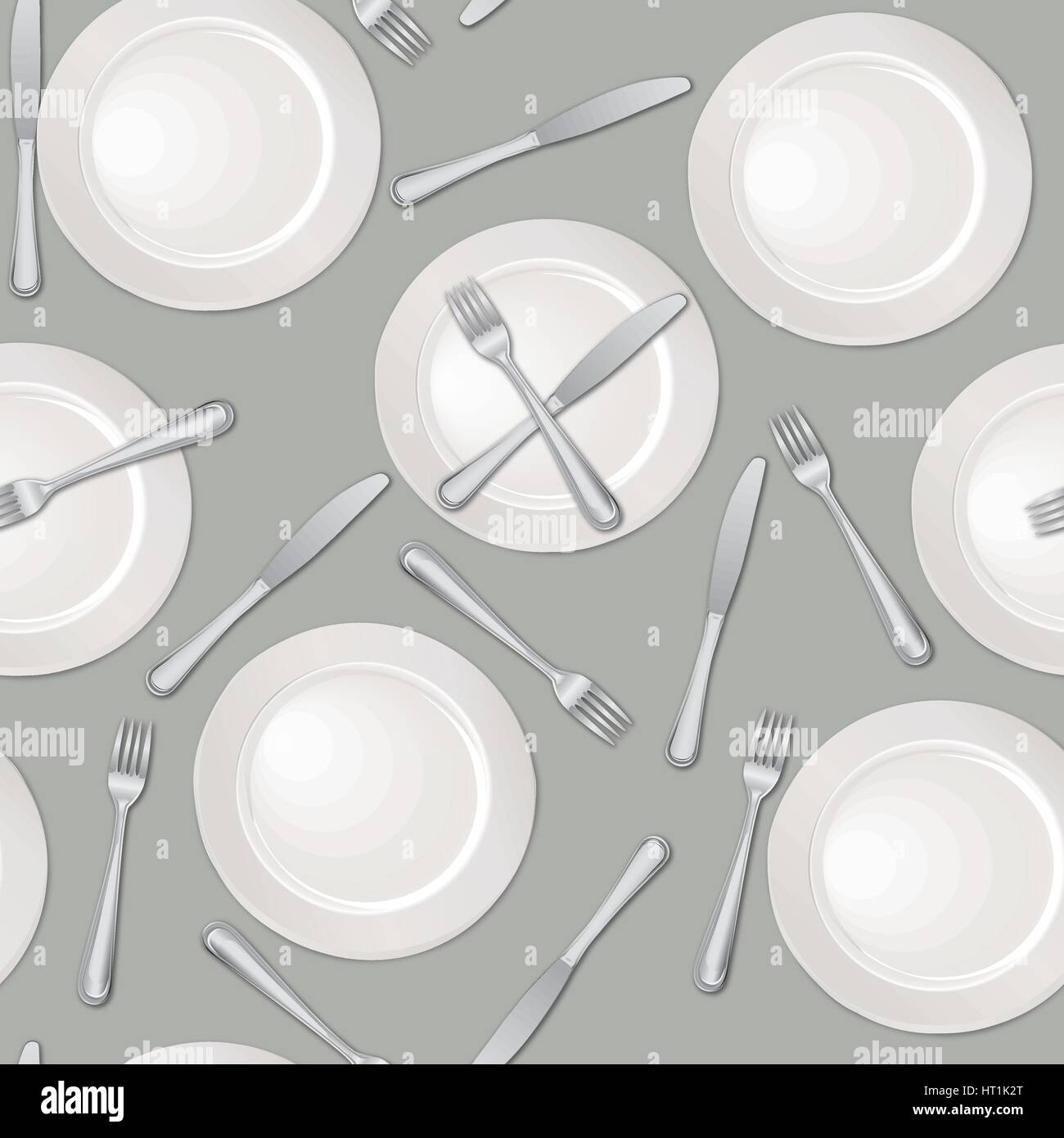 Silver service table setting Stock Vector Images - Alamy