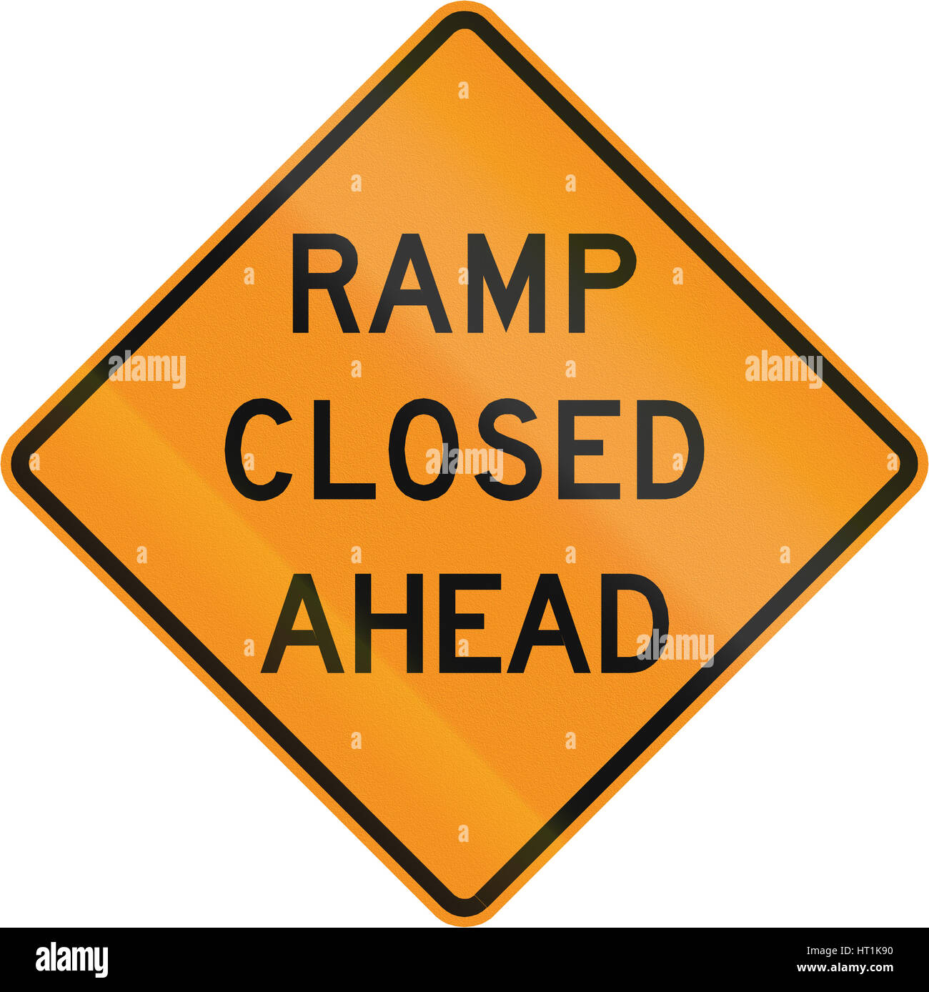 Road sign used in the US state of Virginia - Ramp closed ahead Stock ...