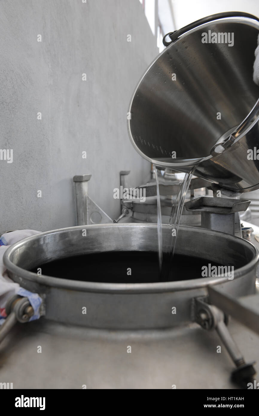 Part of the technology of producing brandy Stock Photo - Alamy
