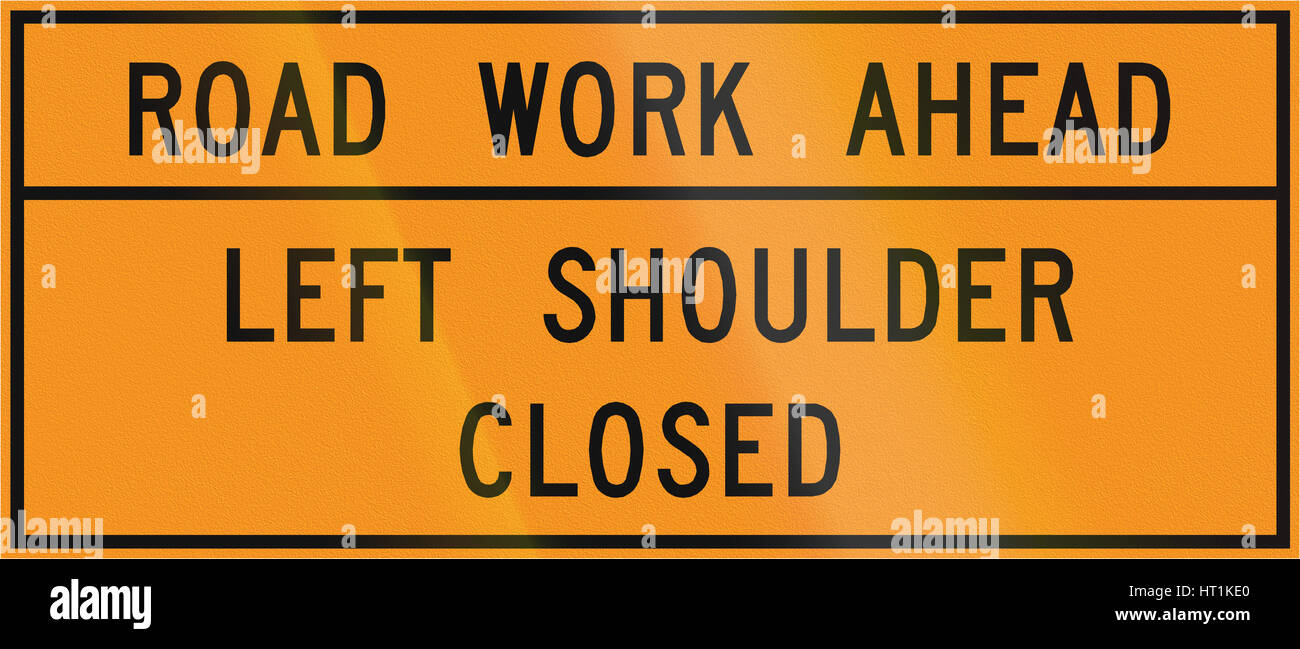 United mutcd road sign shoulder hi-res stock photography and images - Alamy