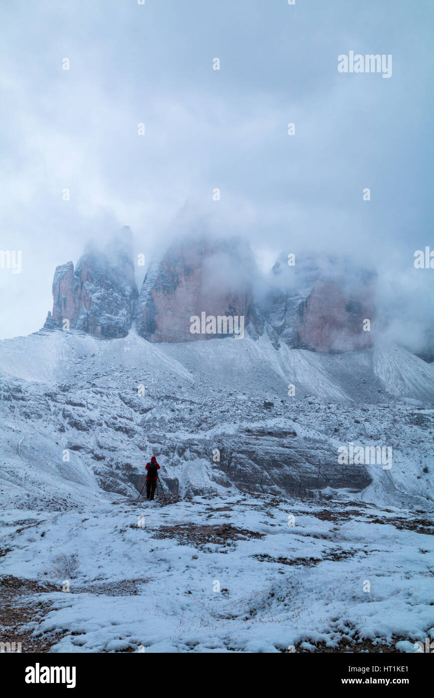 Tre Cime Di Lavaredo In Beautiful Surroundings In The Dolomites At