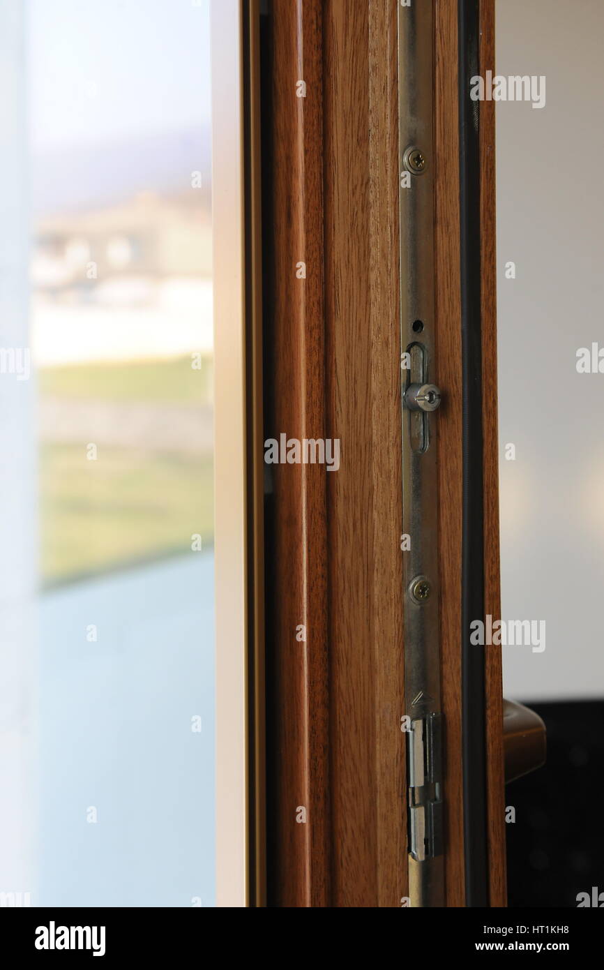 Wooden window system fabricated Stock Photo - Alamy