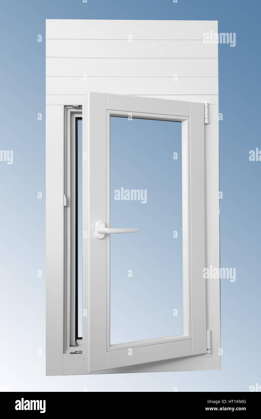Wooden panel one door window in combination with aluminum view on ...