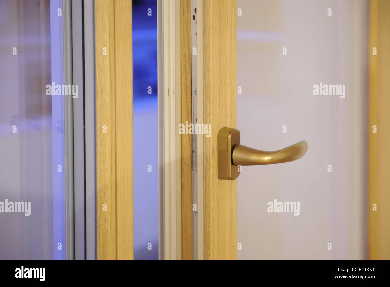 Window handle on wooden window Stock Photo - Alamy