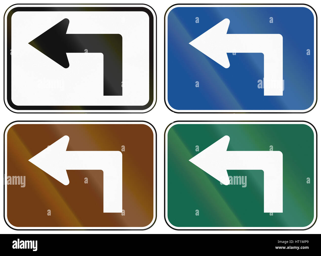 Collection of lane direction signs of the United States MUTCD Stock ...