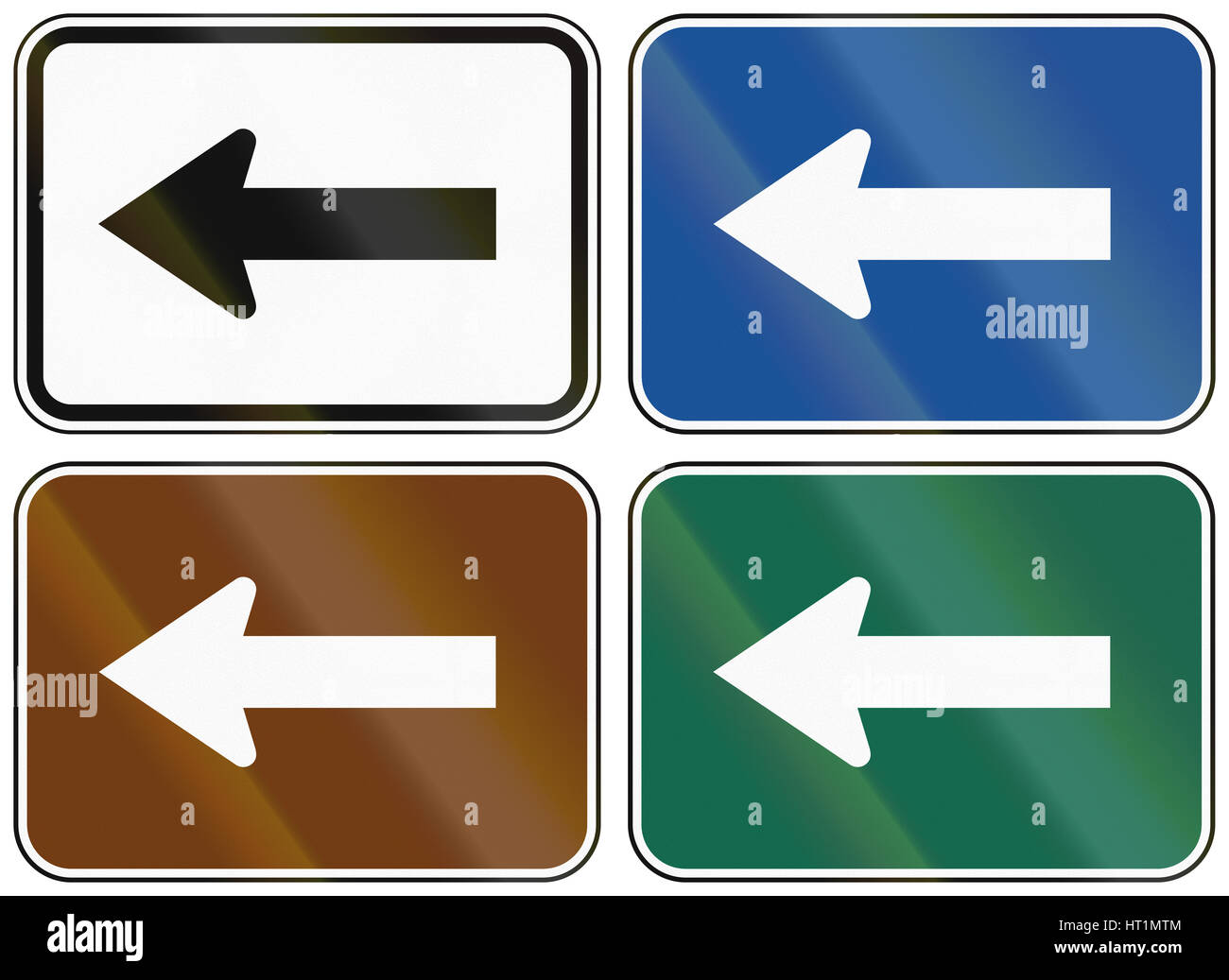 Collection of lane direction signs of the United States MUTCD Stock ...