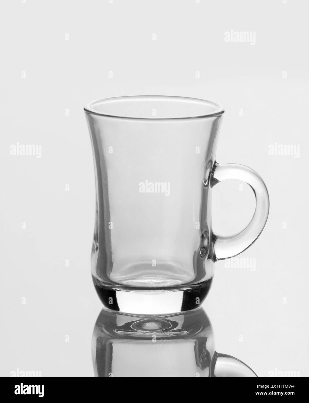 Empty cup of tea with handle isolated on white background Stock Photo ...