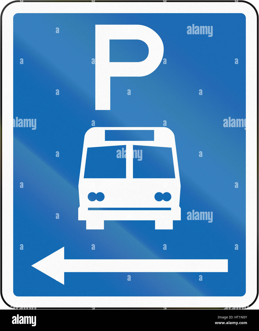 New Zealand road sign - Parking zone for buses with no time limit, on ...