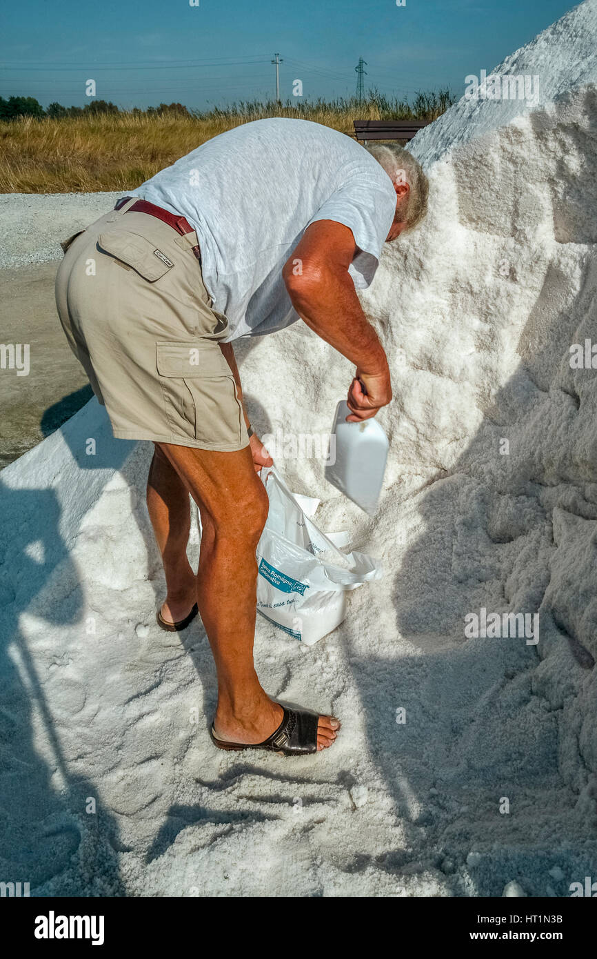Italy Emilia Romagna Cervia salt flats Stock Photo - Alamy