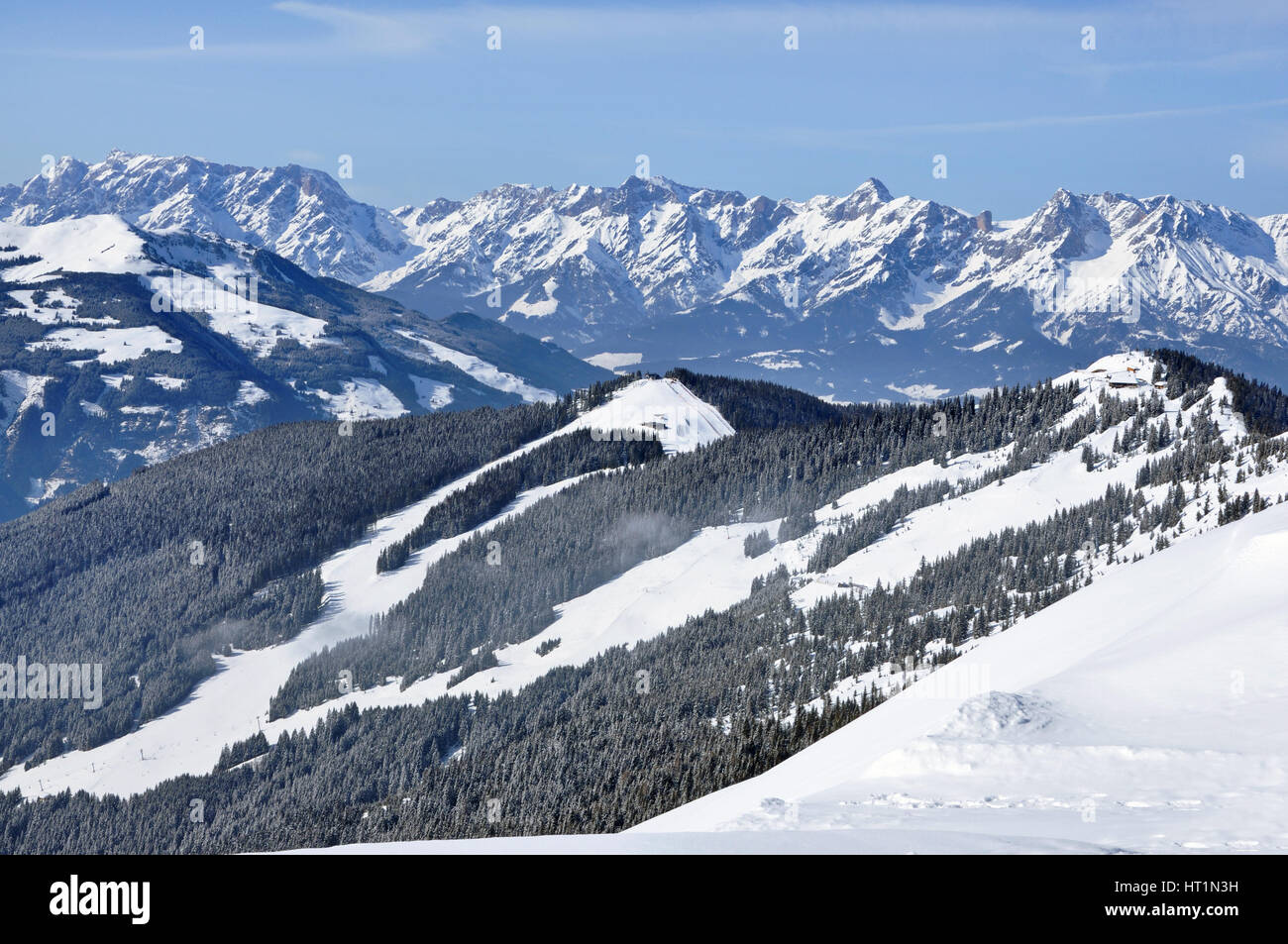 Winter landscape in the Alps. Austria Stock Photo - Alamy