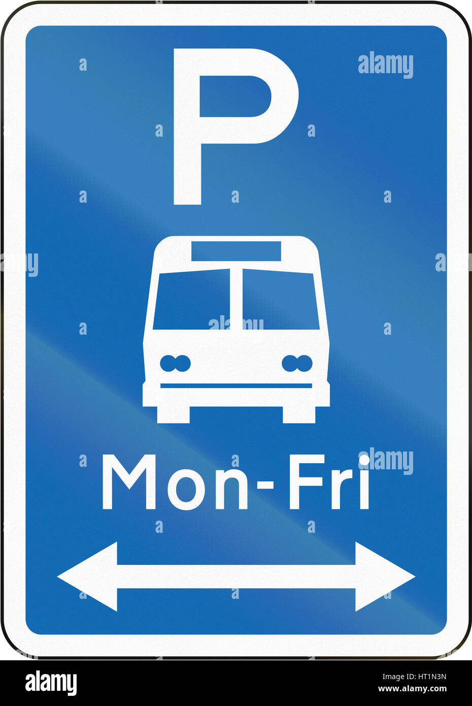 New Zealand road sign - Bus parking with non-standard hours Stock Photo ...