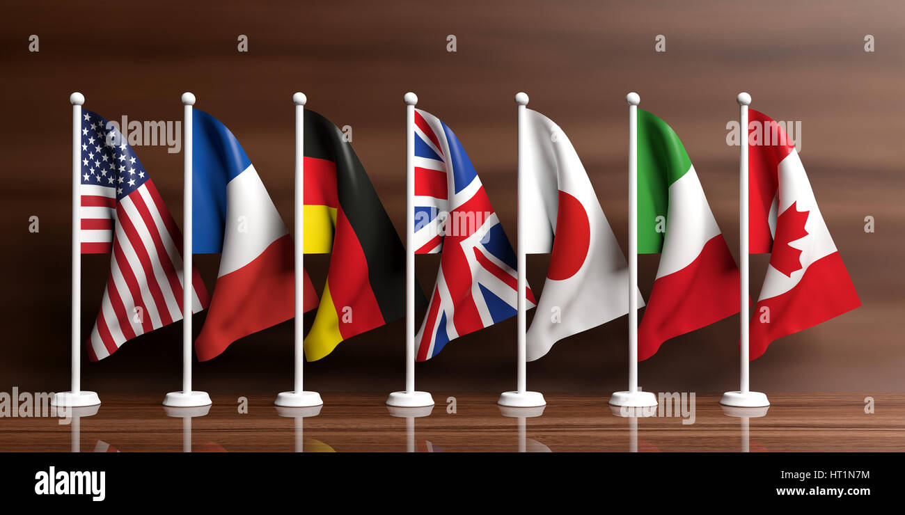 Flags of the g8 countries hi-res stock photography and images - Alamy