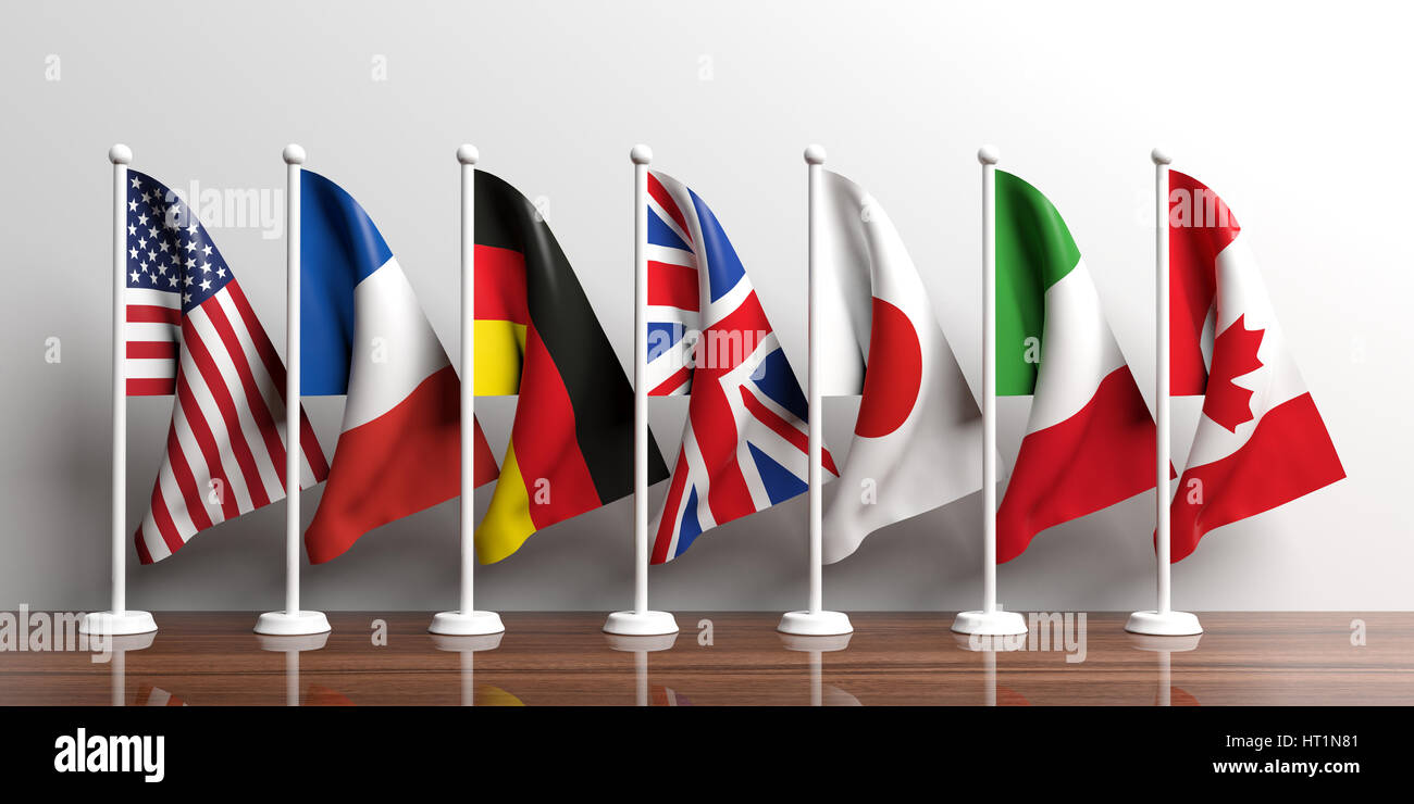 Flags of g7 countries hi-res stock photography and images - Alamy