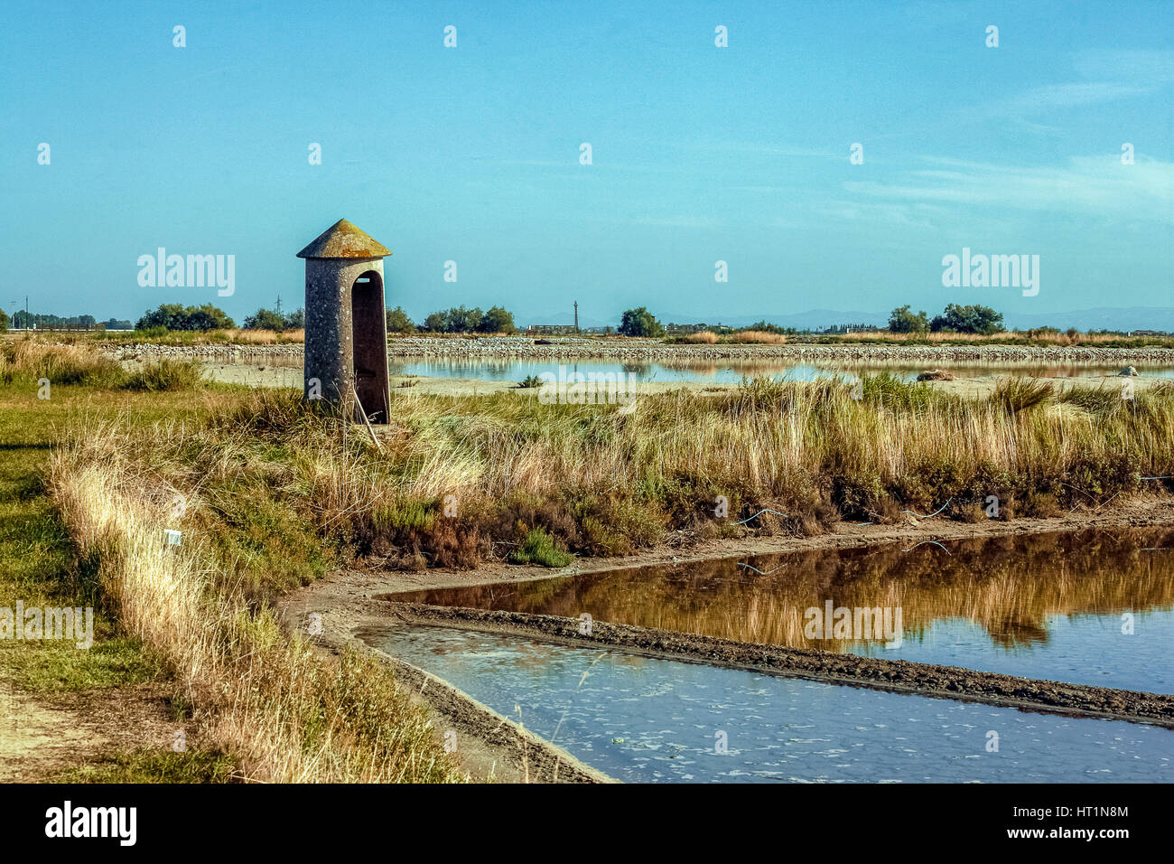 Italy Emilia Romagna Cervia salt flats Sentry box of Financiers Stock ...