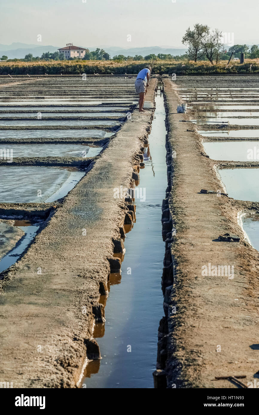 Italy Emilia Romagna Cervia salt flats Stock Photo - Alamy