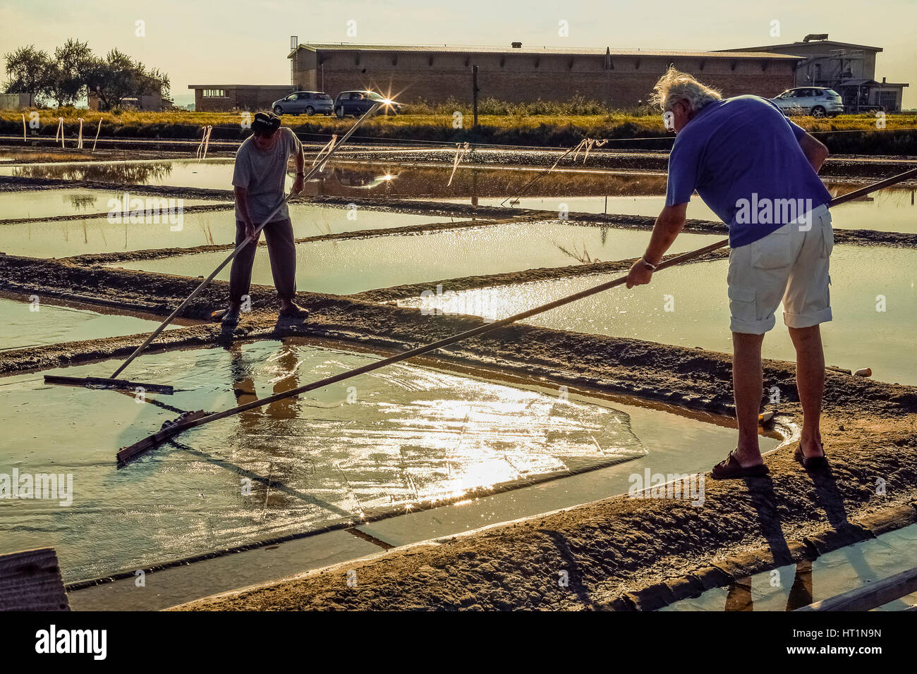 Italy Emilia Romagna Cervia salt flats Stock Photo - Alamy