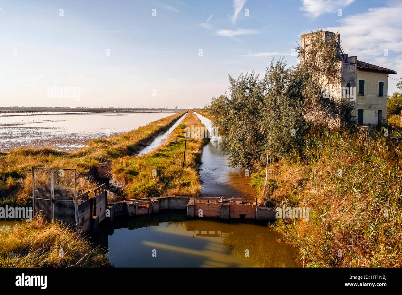 Italy Emilia Romagna Cervia salt flats Stock Photo - Alamy