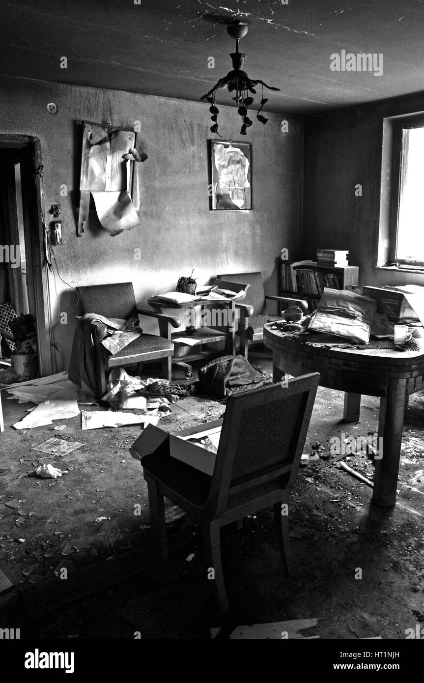 After fire in old Black and White Stock Photos & Images - Alamy