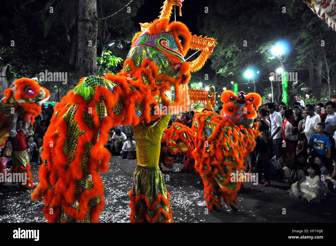 HO CHI MINH, VIETNAM - FEBRUARY 15: A group of unidentified boys dance ...