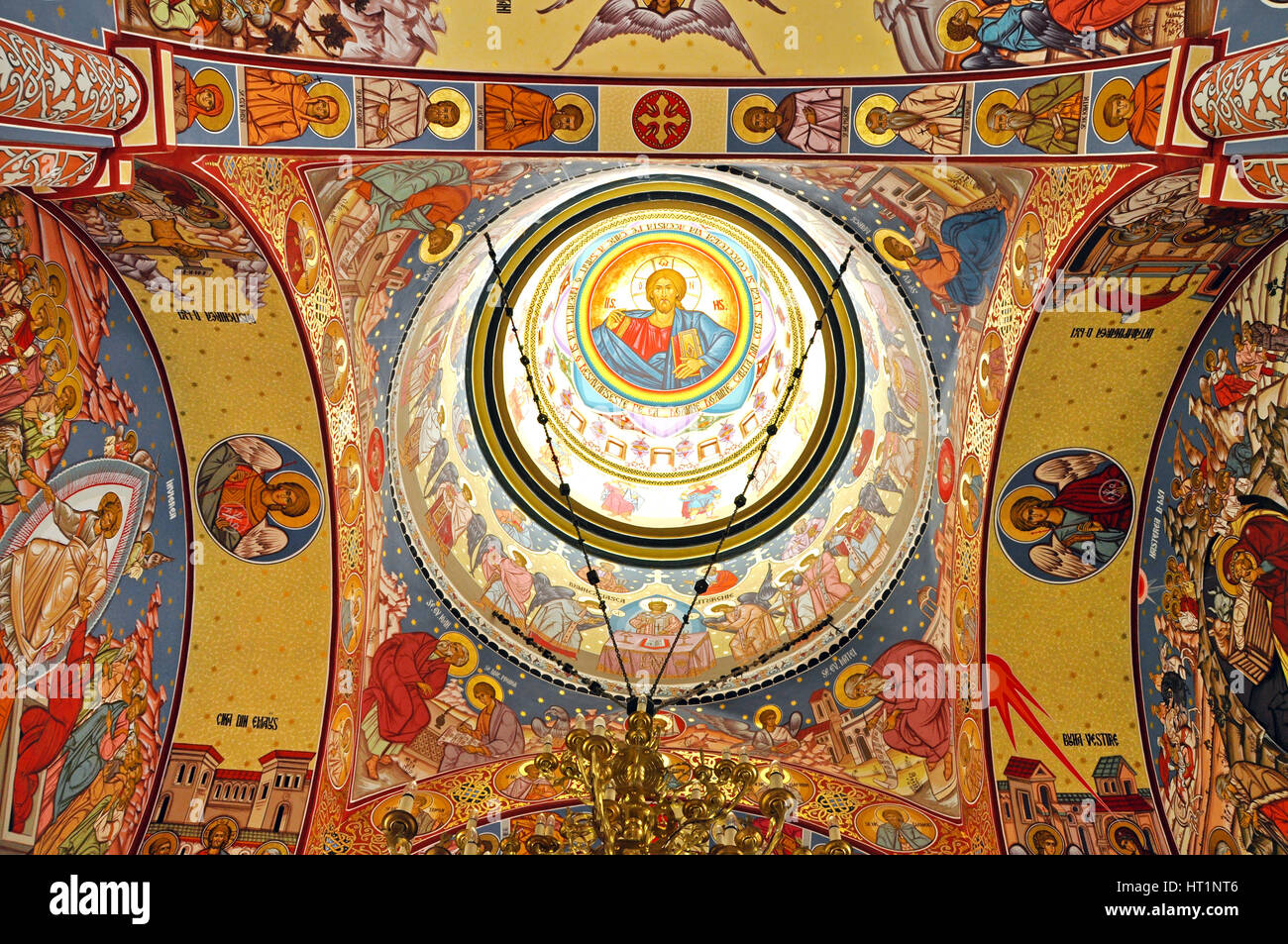 CLUJ - MAY 16: The Orthodox church was decorated with Biblical motifs ...