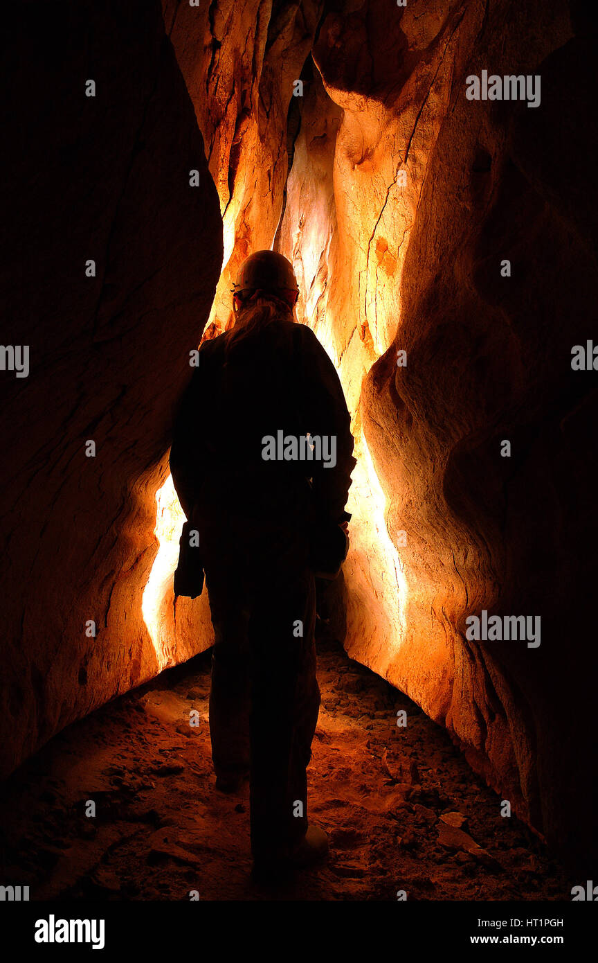 Exploring mystic limestone cave hi-res stock photography and images - Alamy